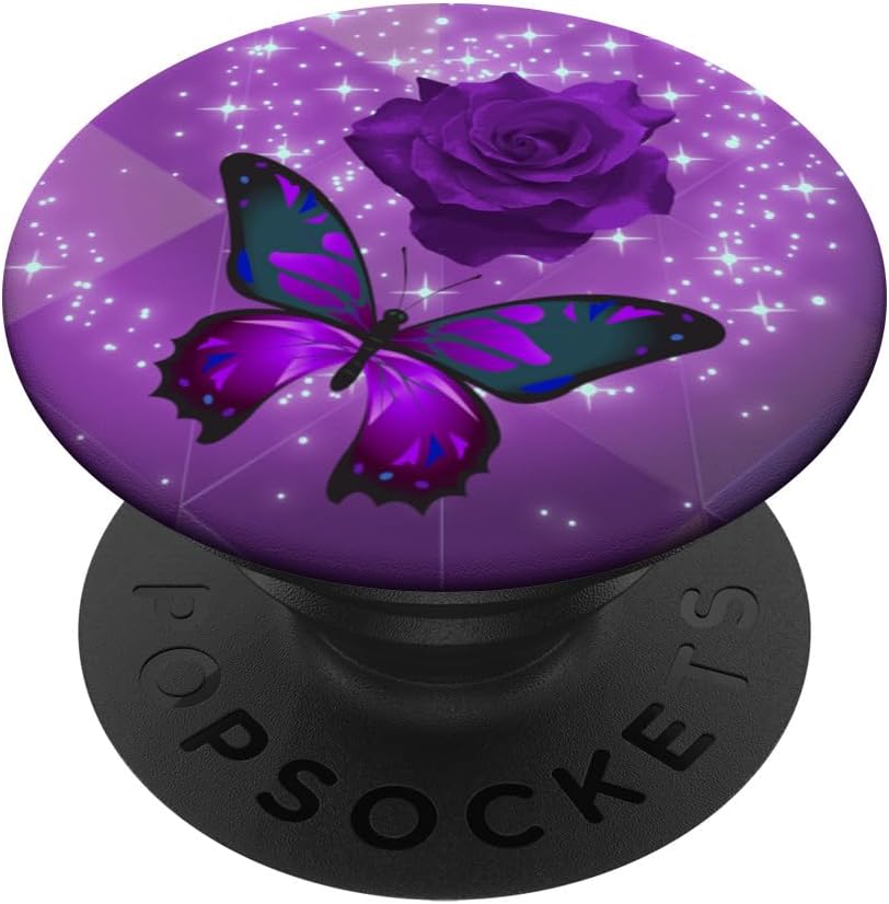 Amazon.com: Butterfly - Green Teal Butterfly Design PopSockets PopGrip ...