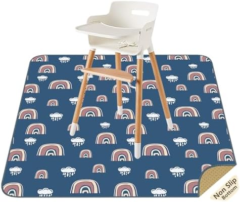 Amazon.com : PandaEar Baby Splat Mat for Under High Chair, Large Anti ...