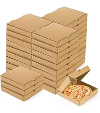 Amazon.com: ZENFUN 40 Pcs Kraft Mini Pizza Boxes, 7.2"×7.2"×1.7" Small ...