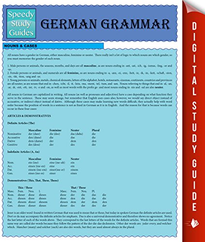 Amazon | German Grammar (Speedy Study Guides) (German Edition) [Kindle ...