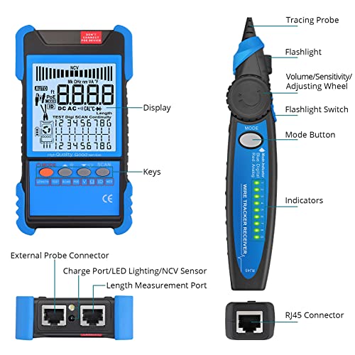 YGiTK Cable Tester PoE & NCV | Multifunction Network Cable Tester with ...