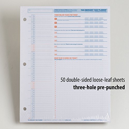 The Emergent Task Planner Refill for 3-Ring Binders 50 sheets : Amazon ...