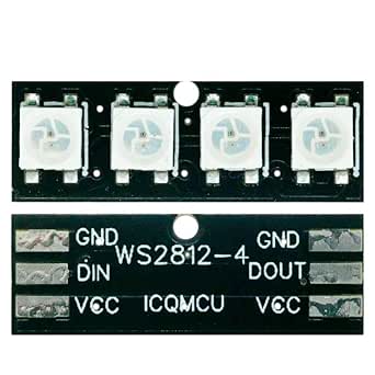 4-Bit WS2812 Led Bead Module Bar Light Full Color Drive Illustrated Development Board ...