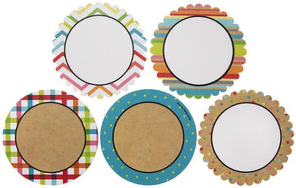 Amazon.com: Round Framed Mini Cutouts 3 Inch Cutout Student Badge ...