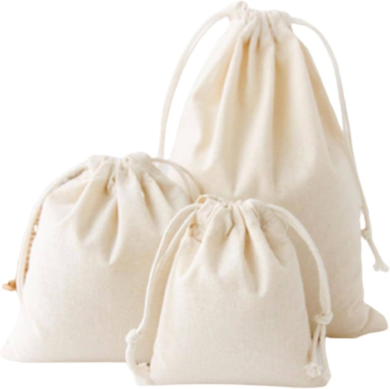 Amazon.com: NC Cotton Bags, Gift Bags, Linen Drawstring Gift Bags, Used ...