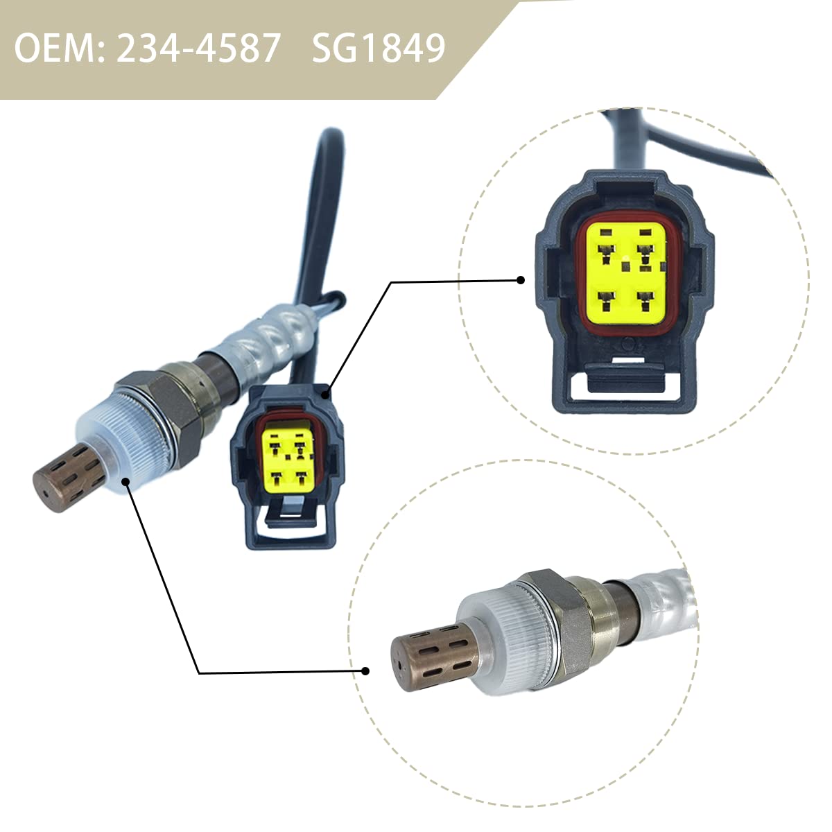 O2 Sensor Spacer Maxfavor 234-4587 Oxygen O2 Sensor Upstream Downstream ...