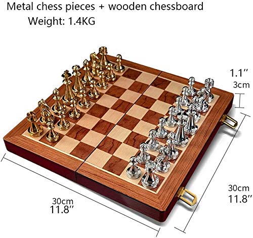 Buy Chess set board game folding travel portable Chess Foldable Wood ...