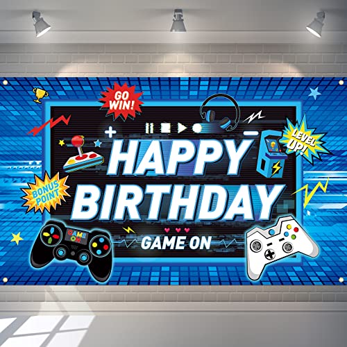 Video Game Backdrop Gaming Theme Birthday Party Photography - Want It All