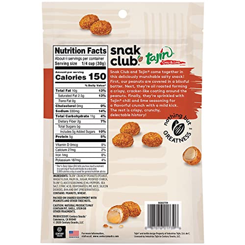 Snapklik.com : Snak Club Tajin Crunchy Peanuts, Mild Chili & Lime ...
