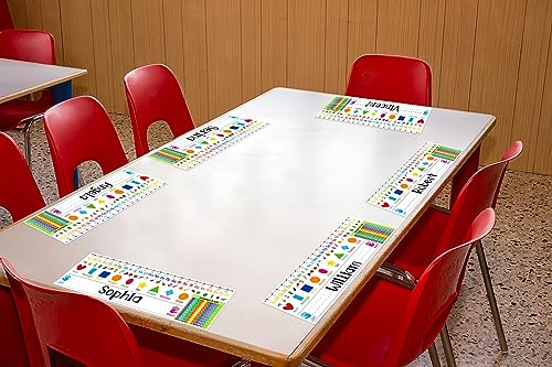 Lot de 36 étiquettes de nom pour bureau de salle de classe, plaques de ...