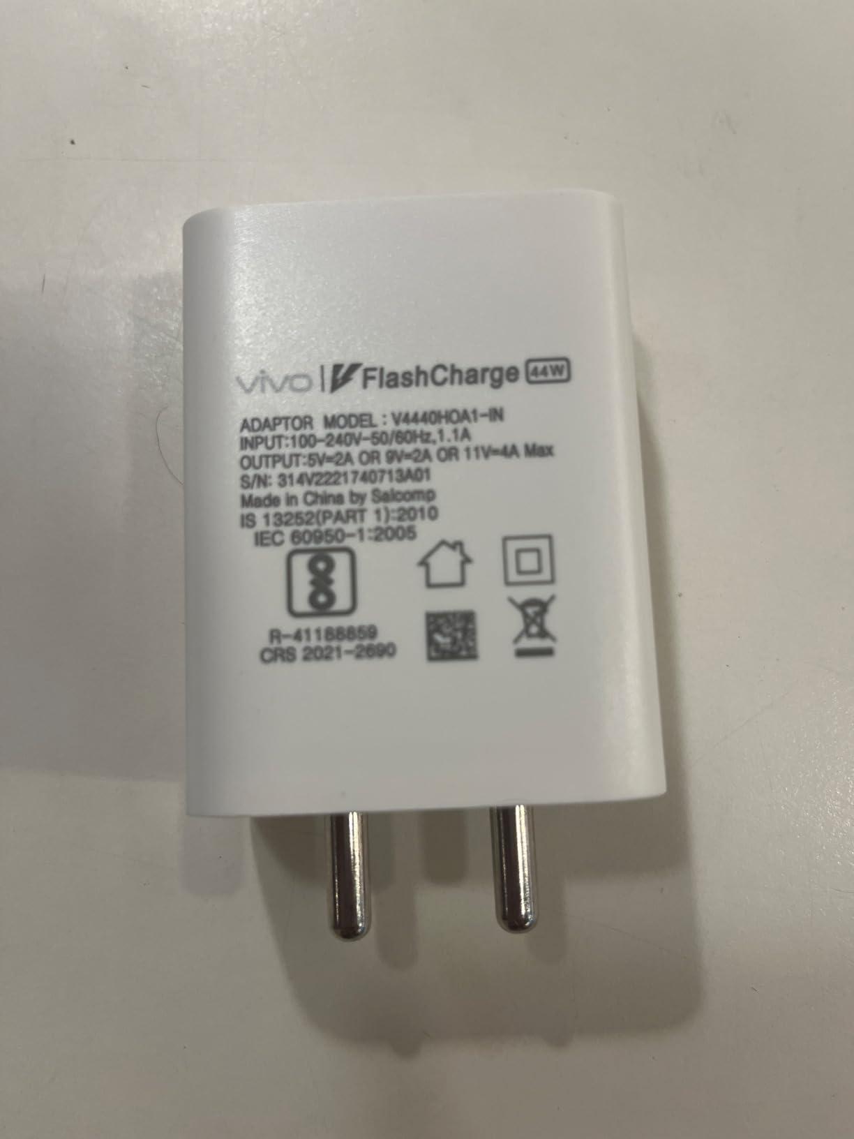 Vivo 44W Original USB Type C Flash Charging Adaptor Compatible with ...