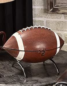 Amazon.com: Giftcraft Football Shaped Decorative Storage Container ...