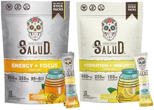 Amazon.com : Salud 2-Pack |2-in-1 Energy + Focus (Pineapple Mango ...