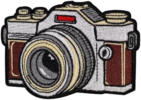 Amazon.com: HHO Blue Camera Cartoon Kiss Patch Embroidered DIY Patches ...