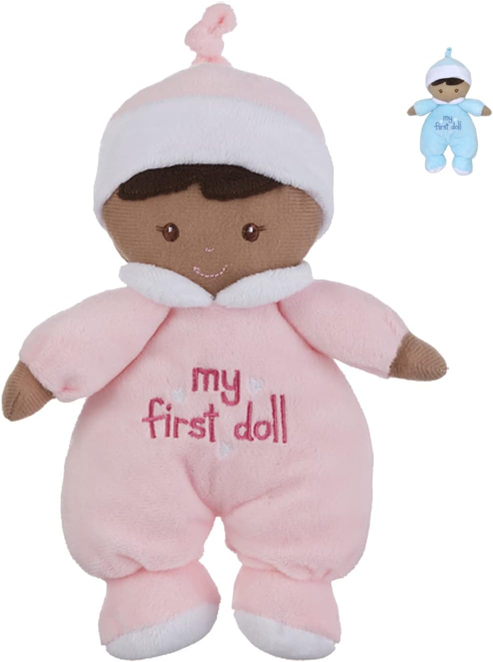 Amazon.com: Ganz My First Doll Dollies Soft Plush Girl with Dark ...