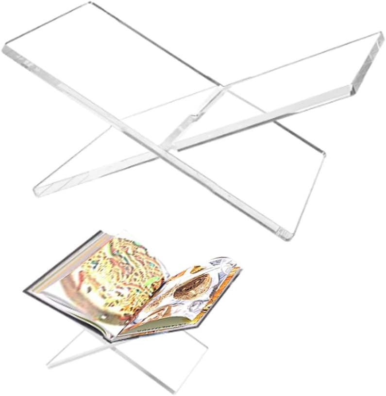 Acrylic Book Stand Clear Book Holder for Books, Newspaper, Magazines ...