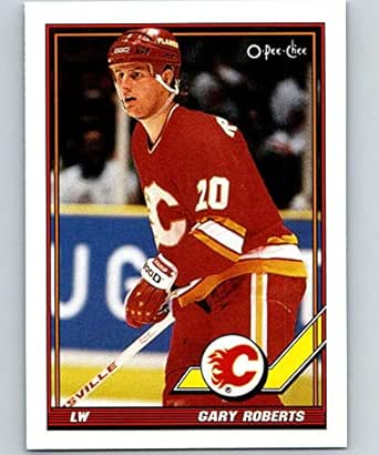 Amazon.com: 1991-92 O-Pee-Chee Hockey #320 Gary Roberts Calgary Flames ...