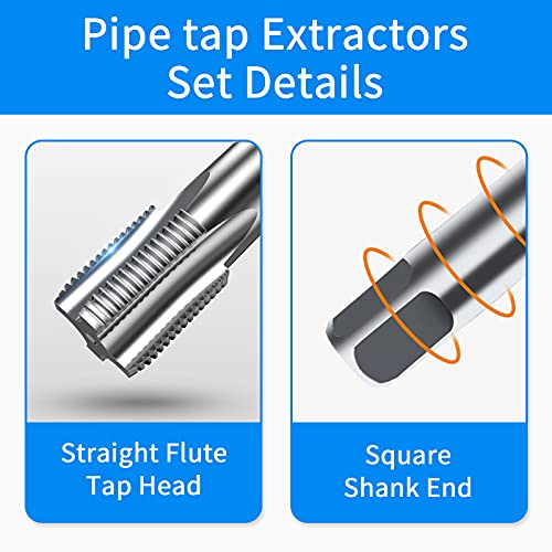Snapklik.com : 5-Piece NPT Pipe Tap Set, 1/8, 1/4, 3/8, 1/2, 3/4 3⁄4 ...