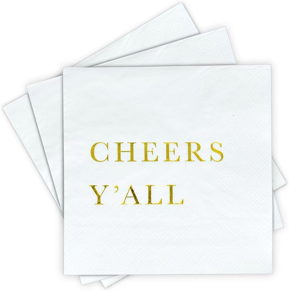 Amazon.com: Cheers to Love and Laughter Wedding Cocktail Napkins – 50 ...