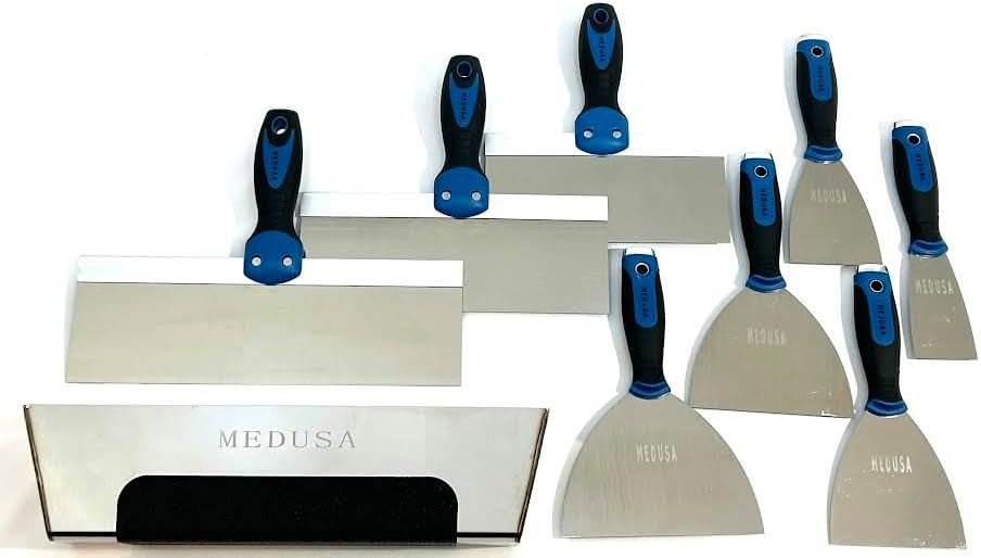 Stainless Steel Drywall Taping Knife Set with Professional Grade Mud ...