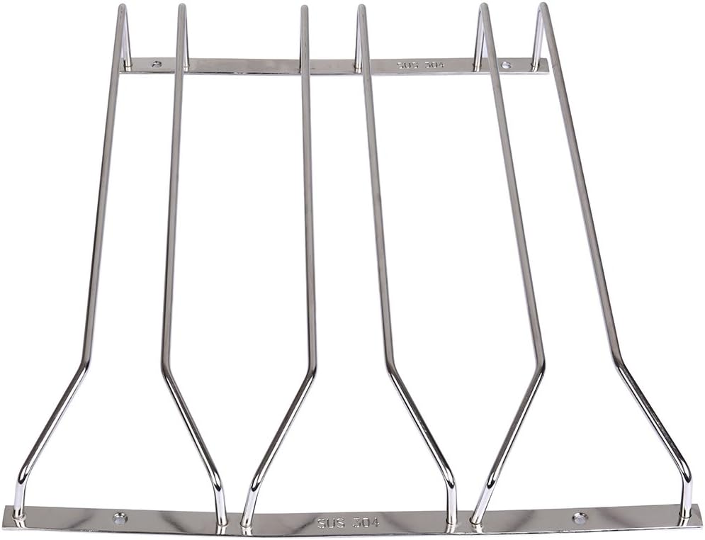 3 Row Wine Glass Rack Wire Hanging Rack Stainless Steel Stemware Rack ...