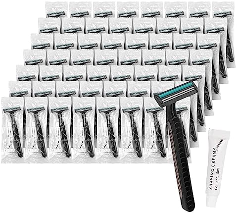 Amazon.com: Disposable Razors in Bulk, Bulk Razors with Knife Cap, Grey ...
