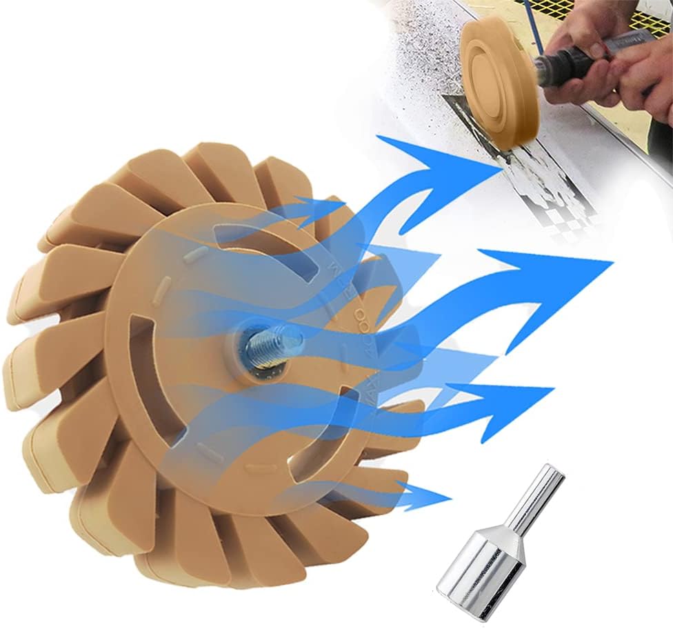 S SATC Decal Eraser Wheel Adhesive Remover Tool with Drill Adapter 4 ...