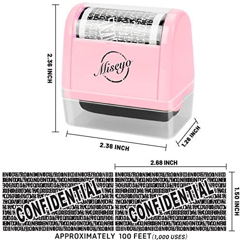 Snapklik.com : Miseyo Identity Theft Protection Roller Stamp Set - Pink
