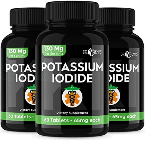 Amazon.com: Potassium Iodide Pills Tablets - 3-Pack 130mg Servings ...