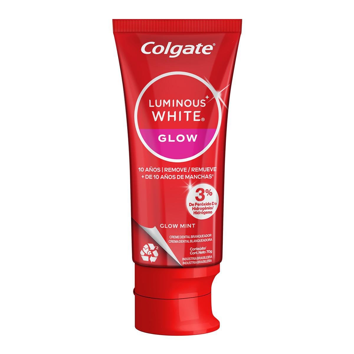 Colgate Pasta Dental Blanqueadora Luminuos White Glow 70 gr : Amazon ...