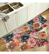 Amazon.com: Boho Floral Kitchen Rugs Mats for Floor Bohemian Vintage ...