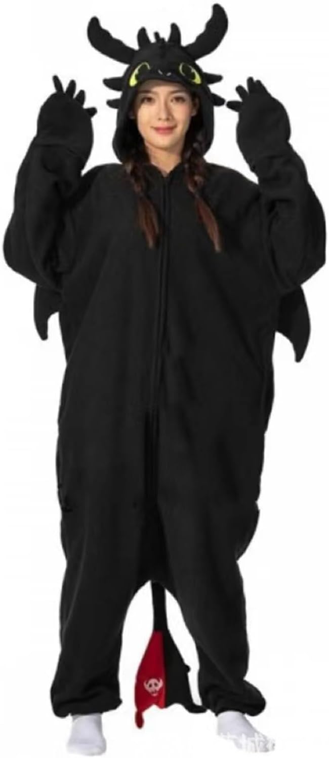 Amazon.com: Dacnod Toothless Pajamas Christmas Animal Cosplay Outfit ...