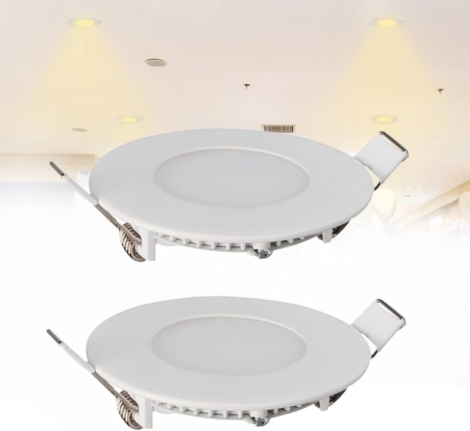 JIONET (2-Pack) 9W Recessed Ceiling 4500K Recessed LED Downlight 560lm ...