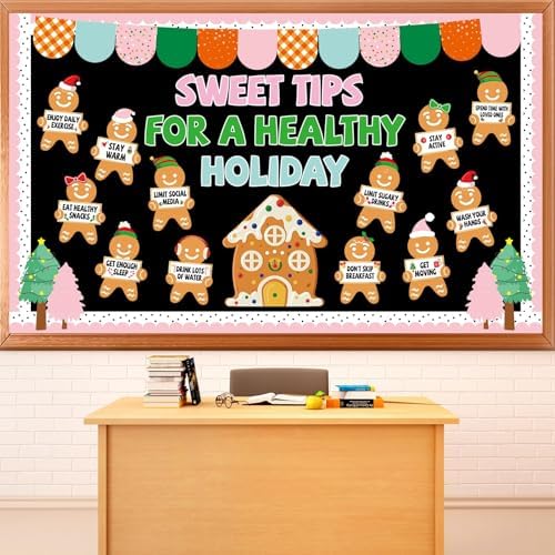 Amazon.com: Christmas Gingerbread Health Bulletin Board Set Christmas ...