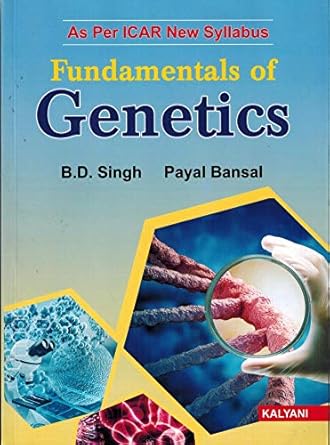 Fundamentals of Genetics B.Sc. ICAR, 2nd Sem. | Amazon.com.br
