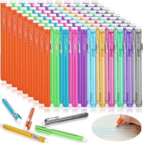 Amazon.com : Ctosree 96 Pcs Retractable Mechanical Eraser Bulk Pen ...