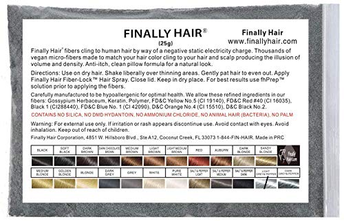 Amazon.com: Hair Building Fibers 25 gram (ammonium chloride free ...