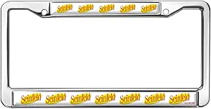 Amazon.com: Seinfeld Logo Full Size Standard License Plate Metal Frame ...
