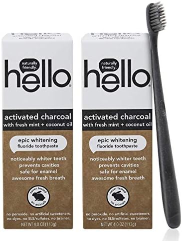 Amazon.com : Hello Activated Charcoal Epic Teeth Whitening Fluoride ...