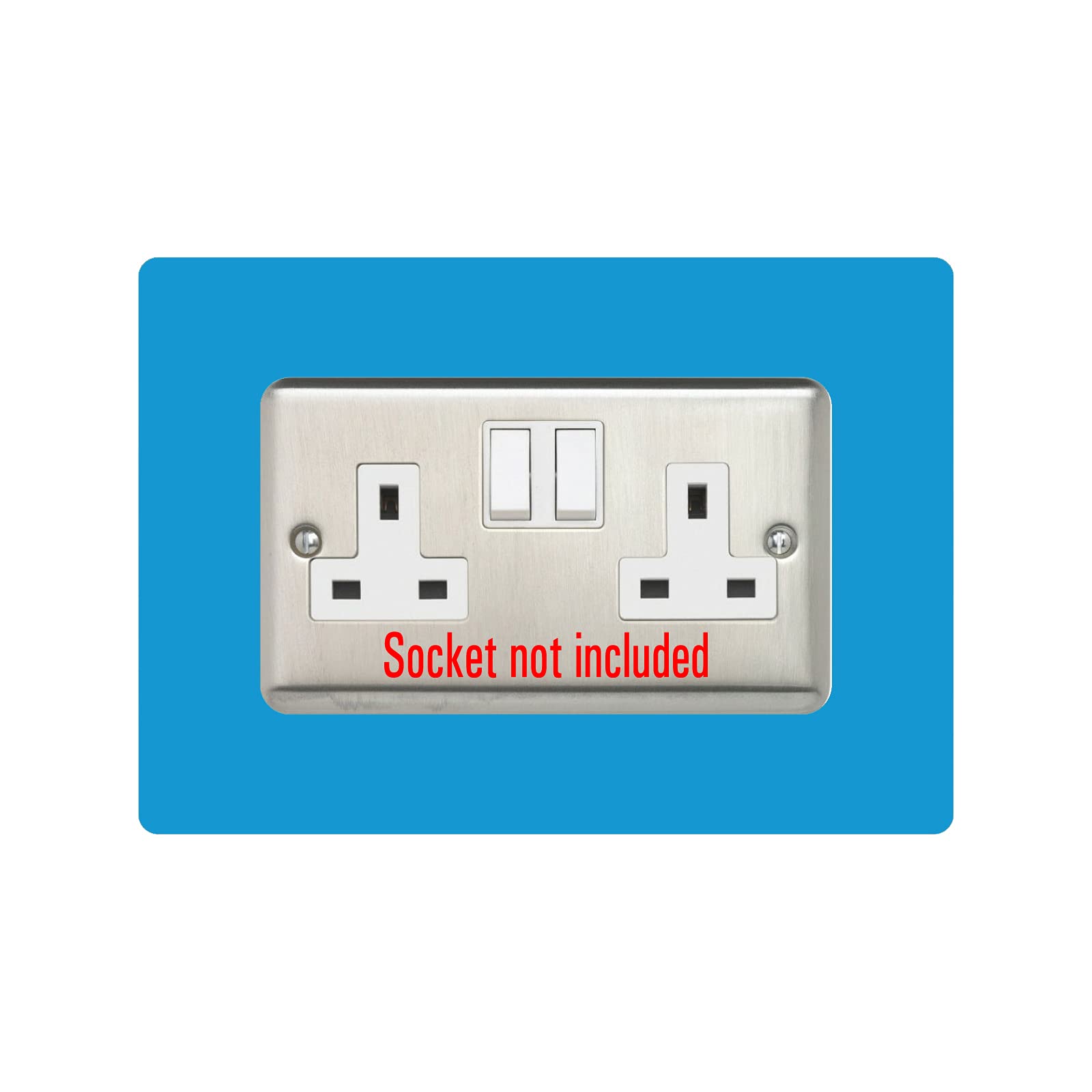 Double Socket Surround, Square Acrylic Back Panel Finger Plate ...