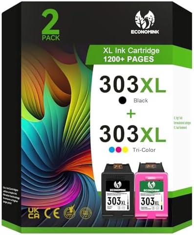 303 Ink Cartridges Combo Pack, 303XL Cartridges Black and Colour ...
