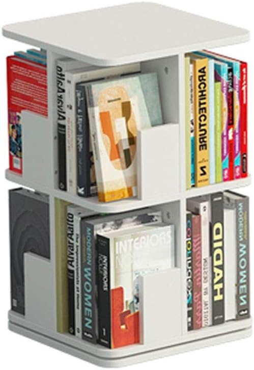 Amazon.com: ZASUAN 360 Degree Rotating Bookshelf Granule Board Large ...