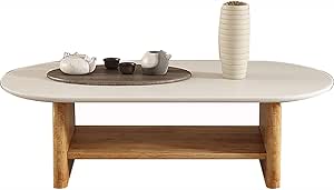 Amazon.com: GRIPITHPY Rectangular Rounded Corners Coffee Table for ...