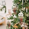 Amazon.com: Nature Vibe Sisal Owl Ornaments Christmas Tree Decorations ...