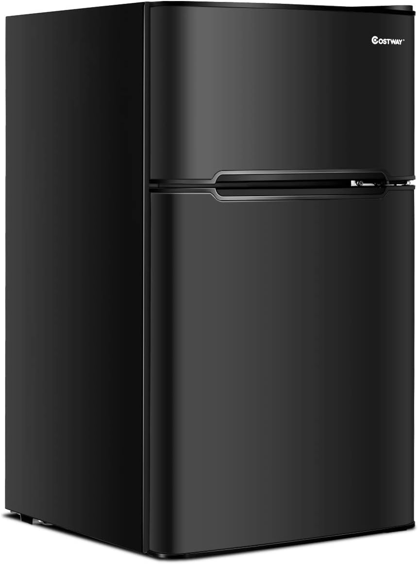 Amazon.com: DEMULLER Mini Fridge Dual Door Refrigerator with Freezer, 3 ...