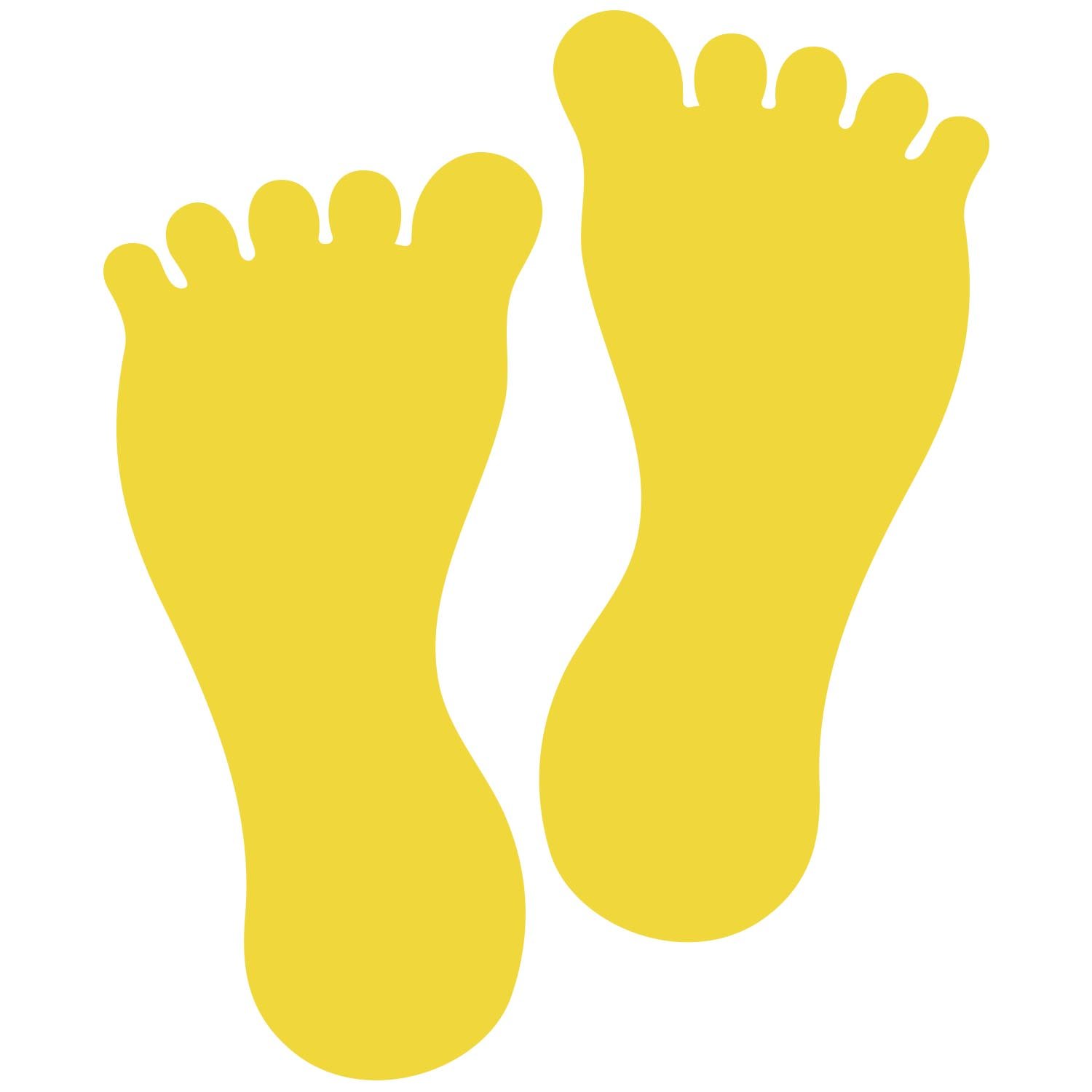 Amazon.com: LiteMark Removable Barefoot Footprint Stickers, Large ...