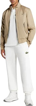 Lacoste Waterproof Twill Harrington Jacket Beige Mens (US, Alpha, Large ...