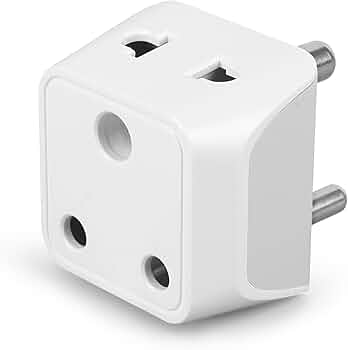 Ceptics 3 Pin Multi Plug Socket, Type D Multiple Plug Socket, 2 in 1 ...