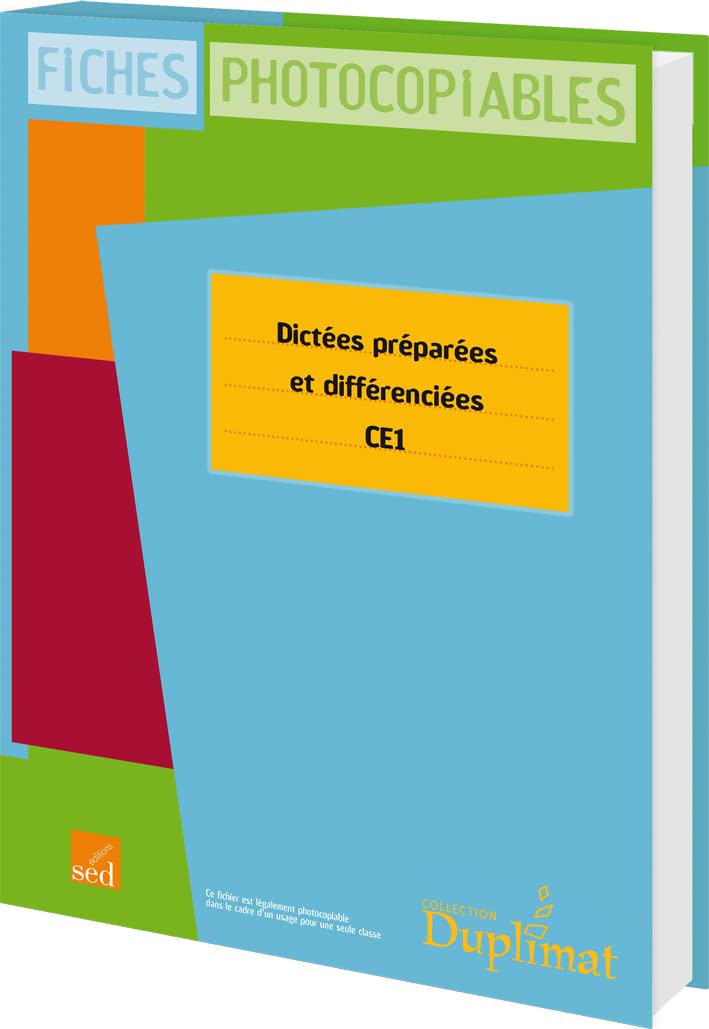 Dictées préparées et différenciées CE1: Fiches photocopiables : Garcia ...