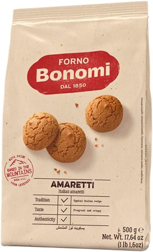 Forno Bonomi Amaretti Biscuits 500g Almond flavor - Artisan Italian ...